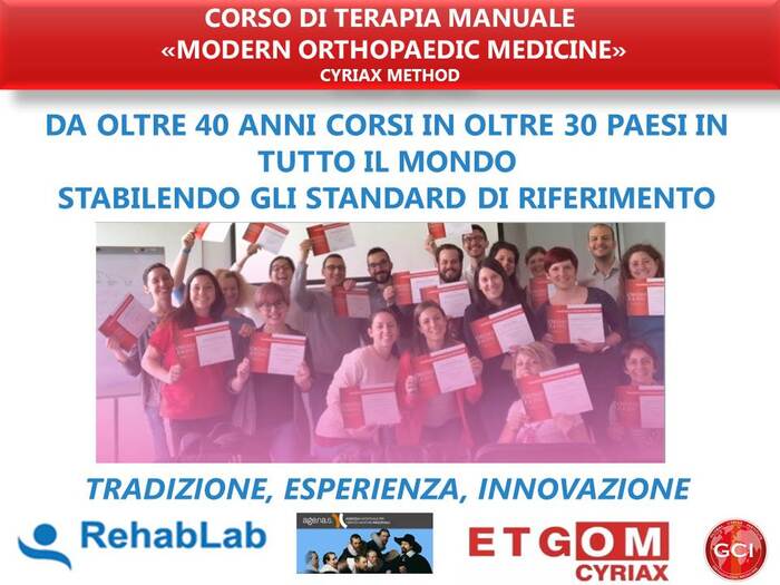 CORSI DI TERAPIA MANUALE MODERN ORTHOPAEDIC MEDICINE CYRIAX METHOD ...